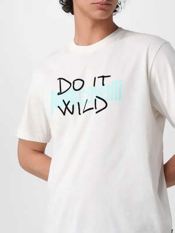 Just Cavalli Cotton T-shirt With Logo - White