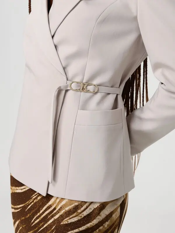 Just Cavalli Polyester Blazer With Ribbon