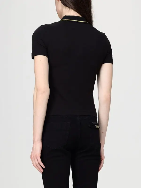Versace Embroidered Logo Polo Shirt - Black