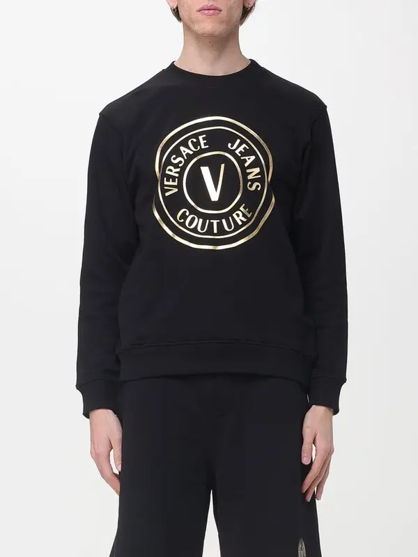 Versace Cotton Crewneck Sweatshirt With Logo