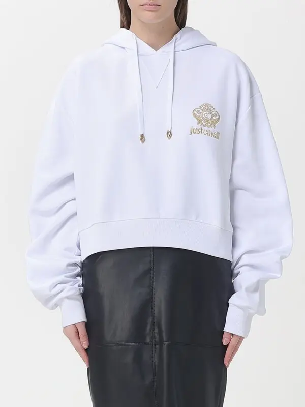 Just Cavalli Cotton Hoodie With Logo
