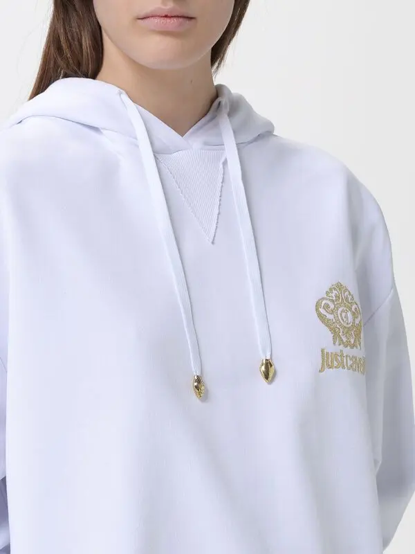 Just Cavalli Cotton Hoodie With Logo