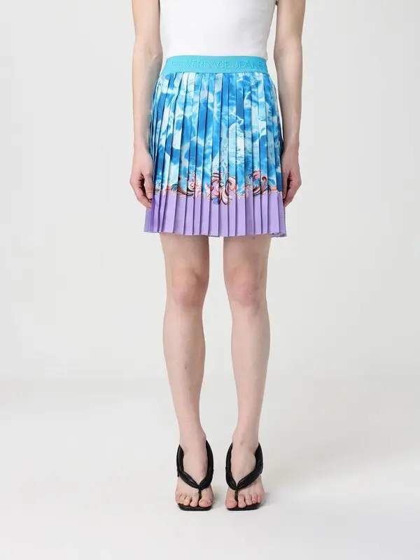 Versace Pleated Mini Skirt - Blue