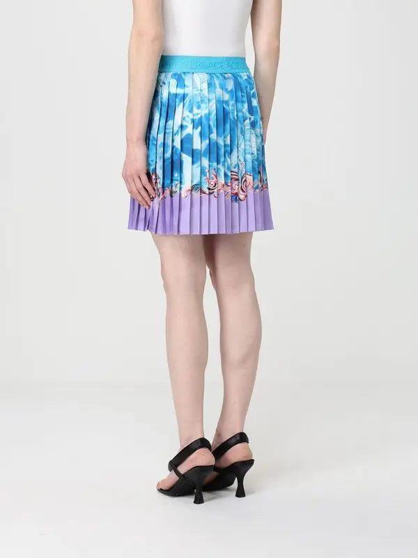 Versace Pleated Mini Skirt - Blue