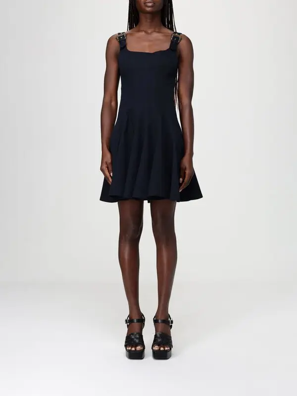 Versace Embellished Strap Dress - Black