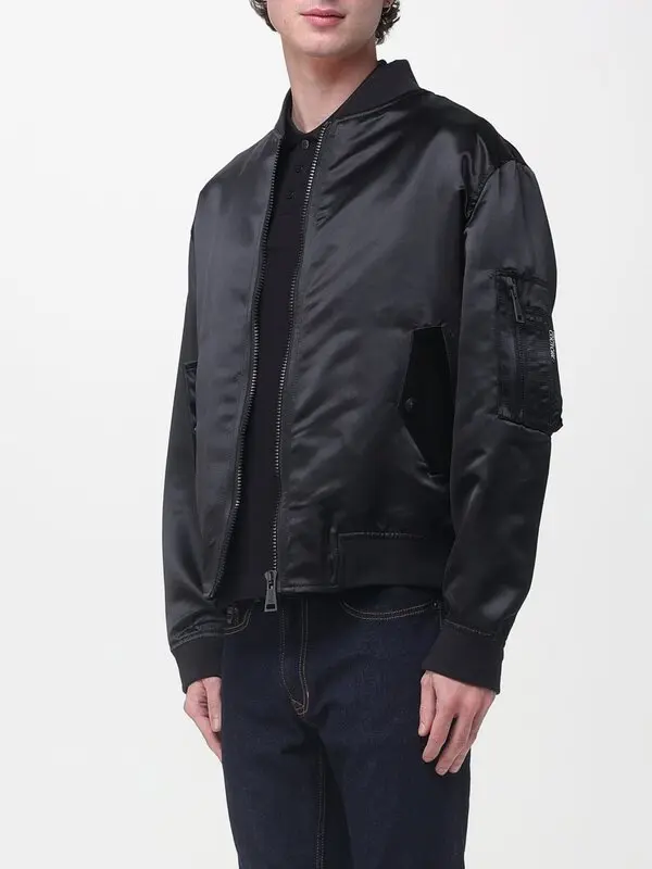 Versace Polyester Bomber Jacket - Black