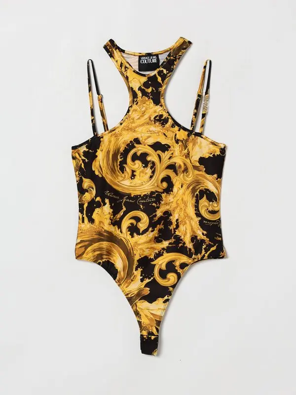 Versace Printed Jersey Bodysuit