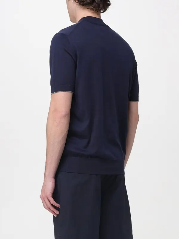 Brunello Cucinelli Short Sleeve Mock Neck Sweater
