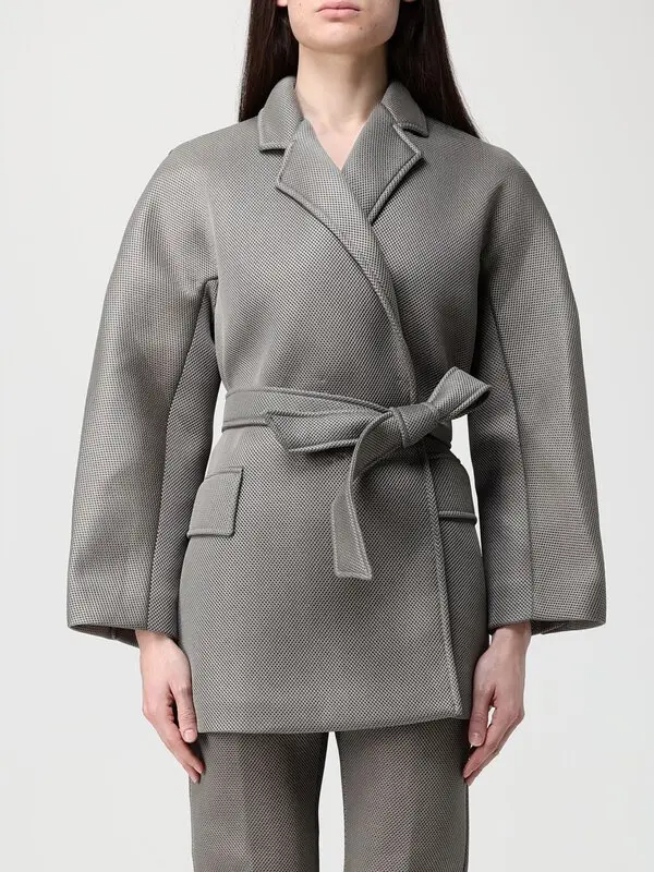 Max Mara Belted Textured Jacket
