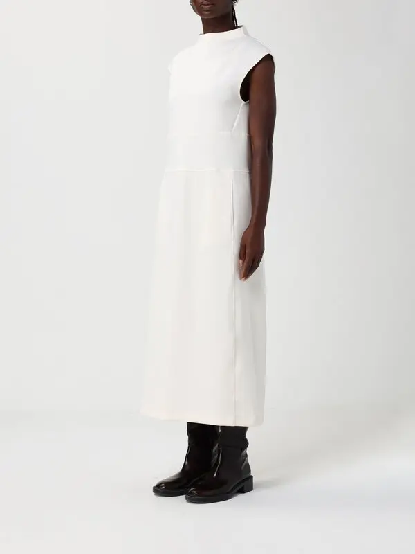 Max Mara Sleeveless High Neck Midi Dress - Ivory