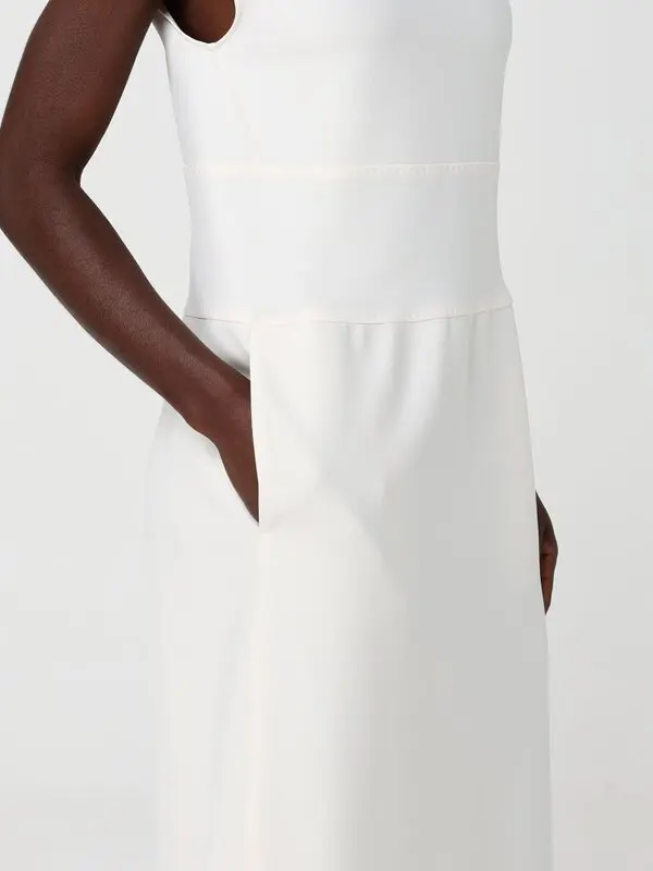 Max Mara Sleeveless High Neck Midi Dress - Ivory