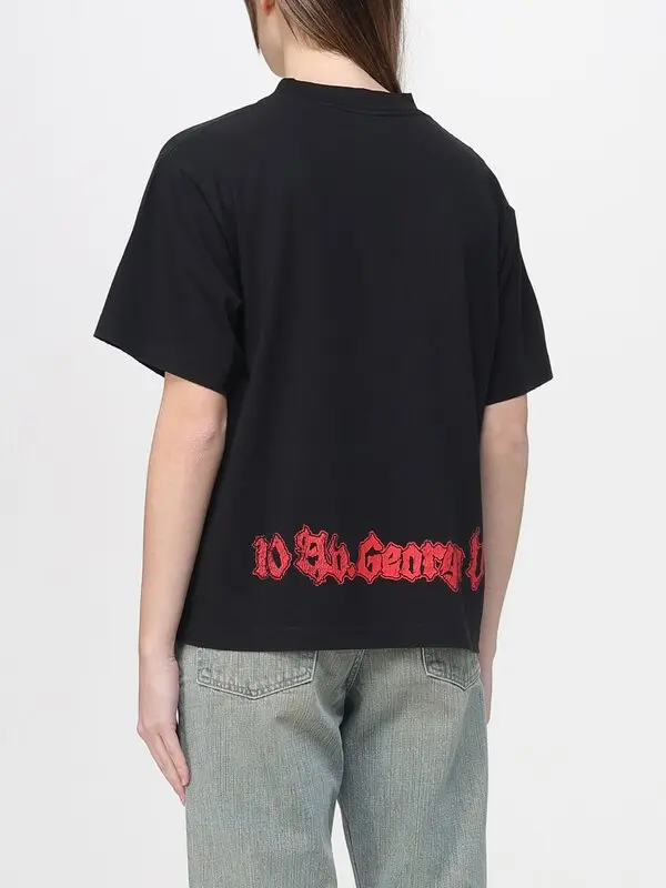 Balenciaga Graphic Print Cotton T-shirt - Black