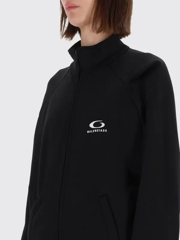 Balenciaga Zip Up Sweatshirt - Black