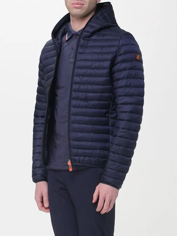 SAVE THE DUCK Quilted Hooded Jacket - Blue