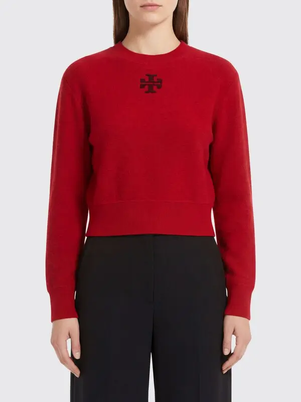 Tory Burch Wool Blend Crew Neck Jumper - Red
