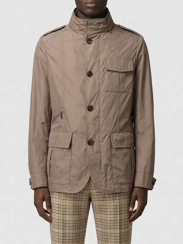 MOORER Button Detailed Jacket - Brown
