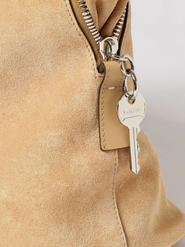 MAISON MARGIELA Suede Top Handle Bag - Camel