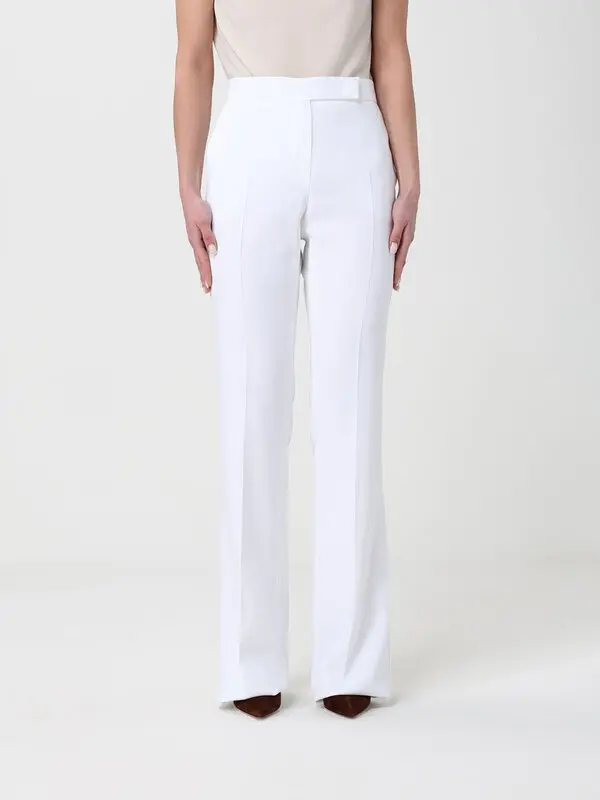 Max Mara Cecina Classic Cotton Trousers - White