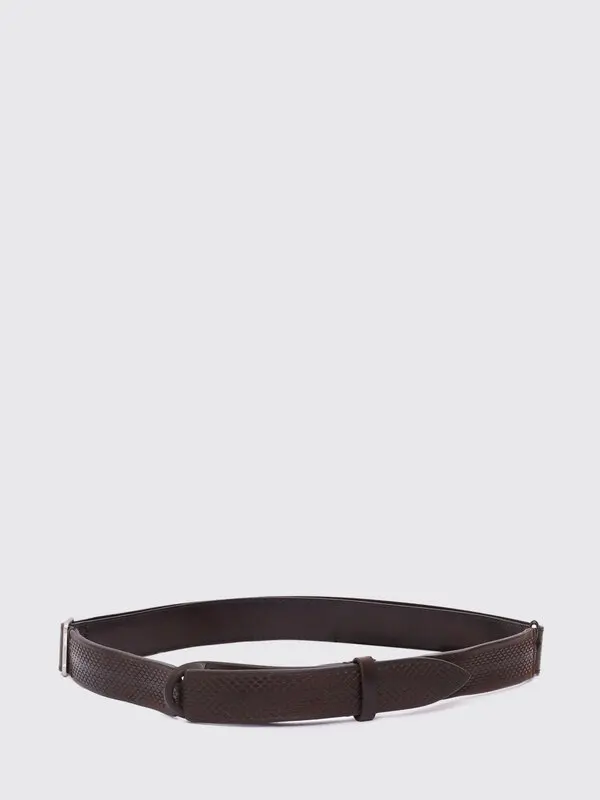 ORTIGNI Leather Belt - Brown