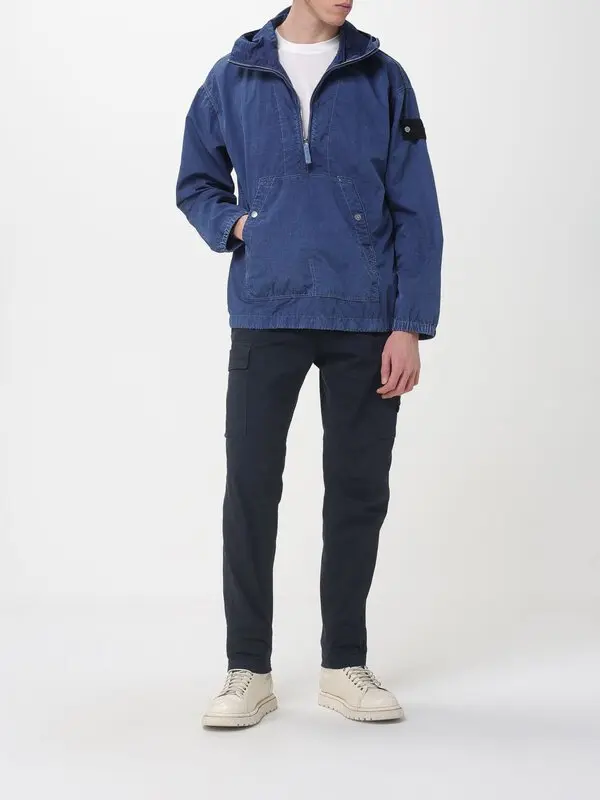 Stone Island Hooded Jacket - Denim