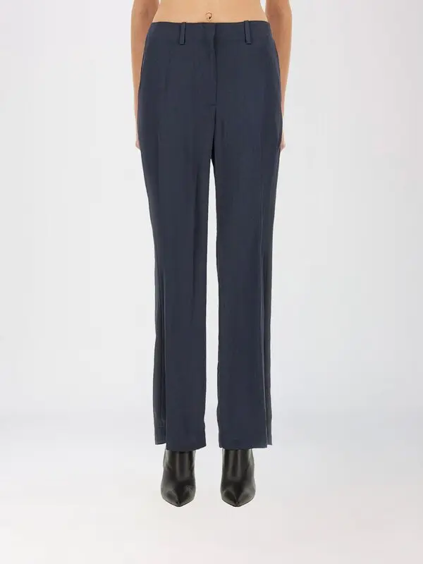 Theory Tailored Wide Leg Trousers - Blue