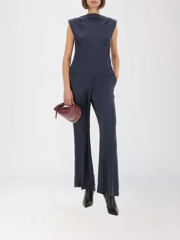 Theory Tailored Wide Leg Trousers - Blue
