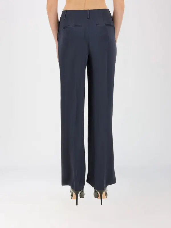 Theory Tailored Wide Leg Trousers - Blue