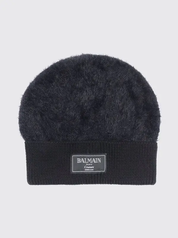 Balmain Beanie Hat - Black