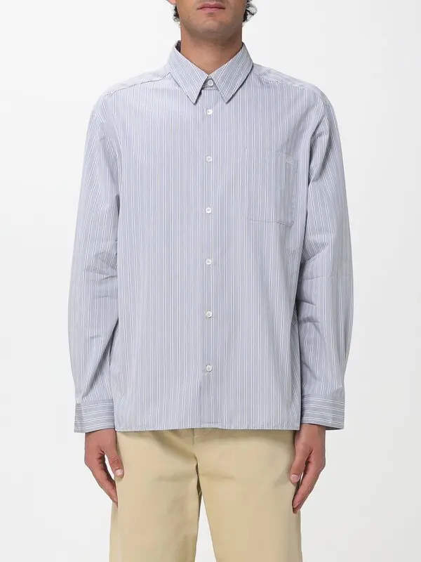 A.p.c. Striped Cotton Shirt - Grey
