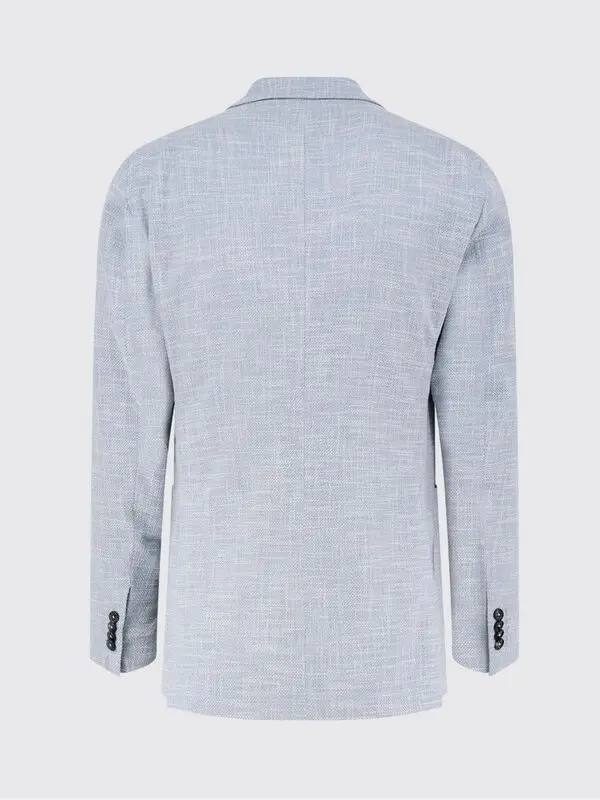 Tagliatore Double Breasted Jacket With Notch Lapels - Blue