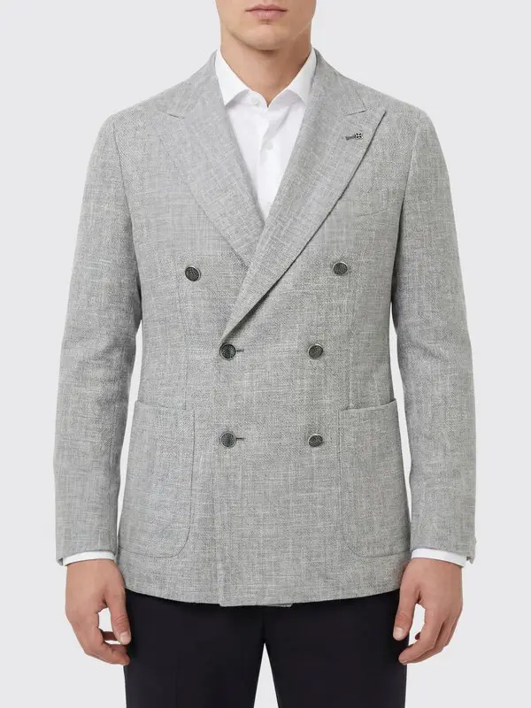 Tagliatore Double Breasted Jacket With Notch Lapels
