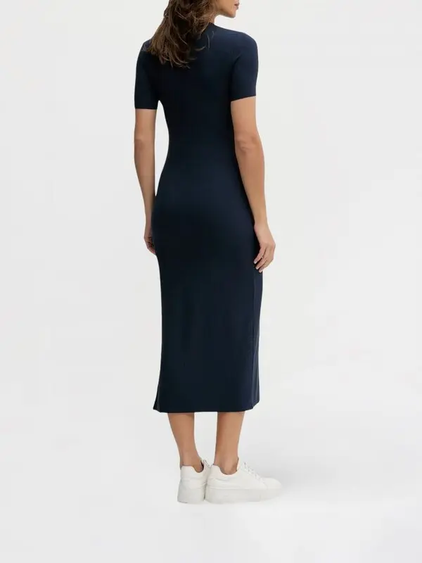 black shoes for dresses Michael Kors Blue Wool & Black Leather Dress sz 4 l Michael's Luxury  Consignment – Michael's Consignment NYC