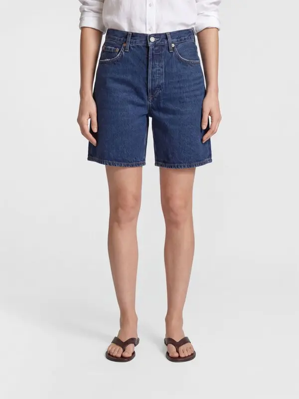 AGOLDE High-waisted Shorts In Recycled Cotton