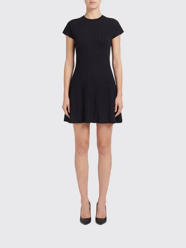 Sportmax Ribbed Stretch A-line Mini Dress
