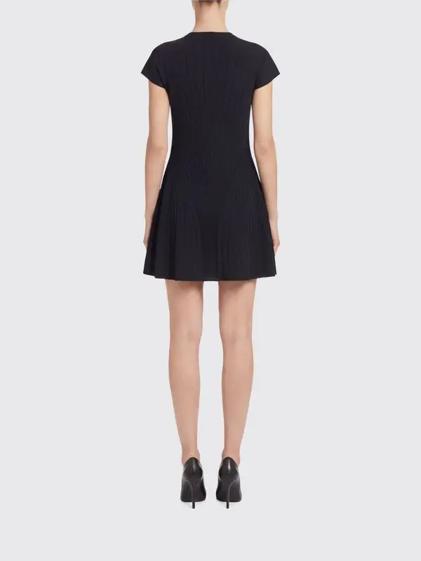 Sportmax Ribbed Stretch A-line Mini Dress