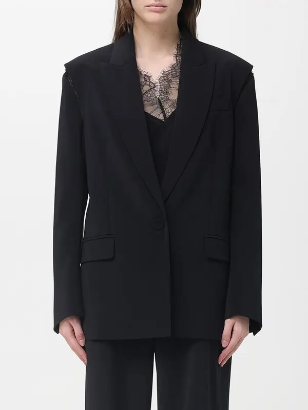 Patrizia Pepe Single Breasted Jacket - Black