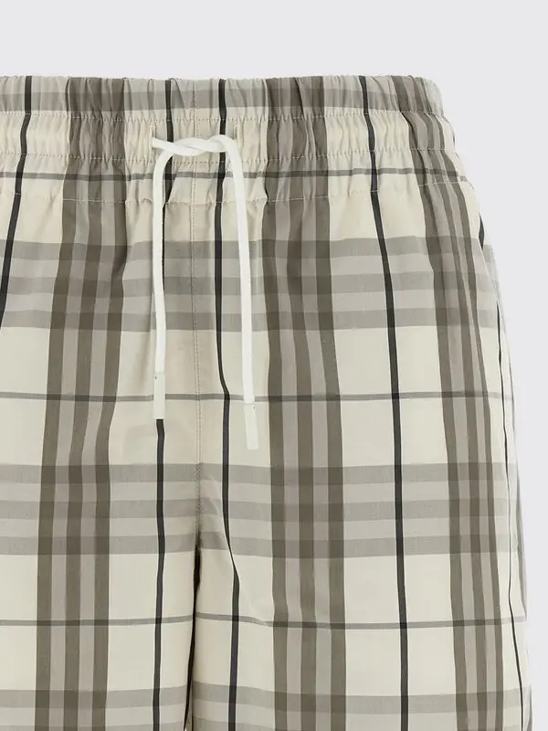 Burberry Checked Shorts - Grey