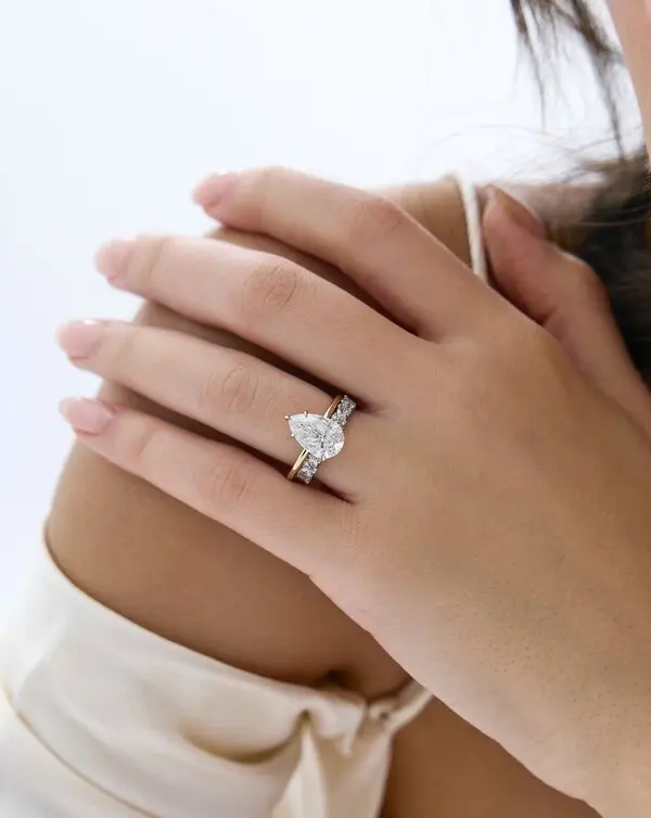Ring Concierge Lab-grown Diamond Marquise Cluster Eternity Band - Platinum