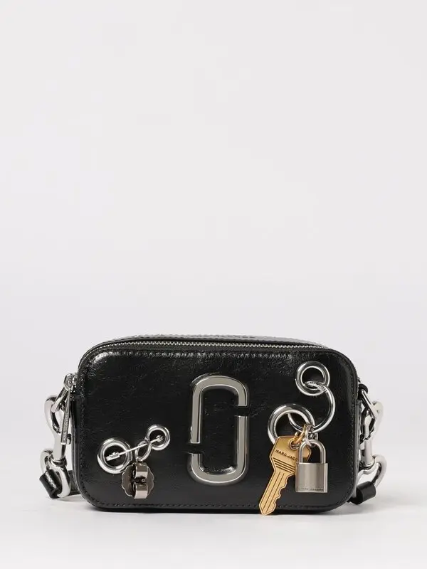 Marc Jacobs Mini Camera Bag With Silver Tone Hardware - Black