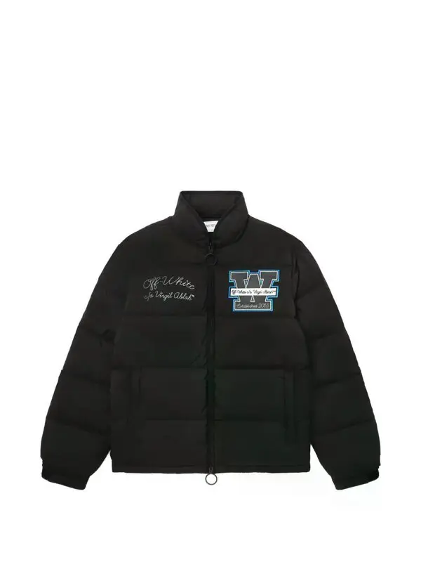 Off-White Chest-appliqué Puffer Jacket