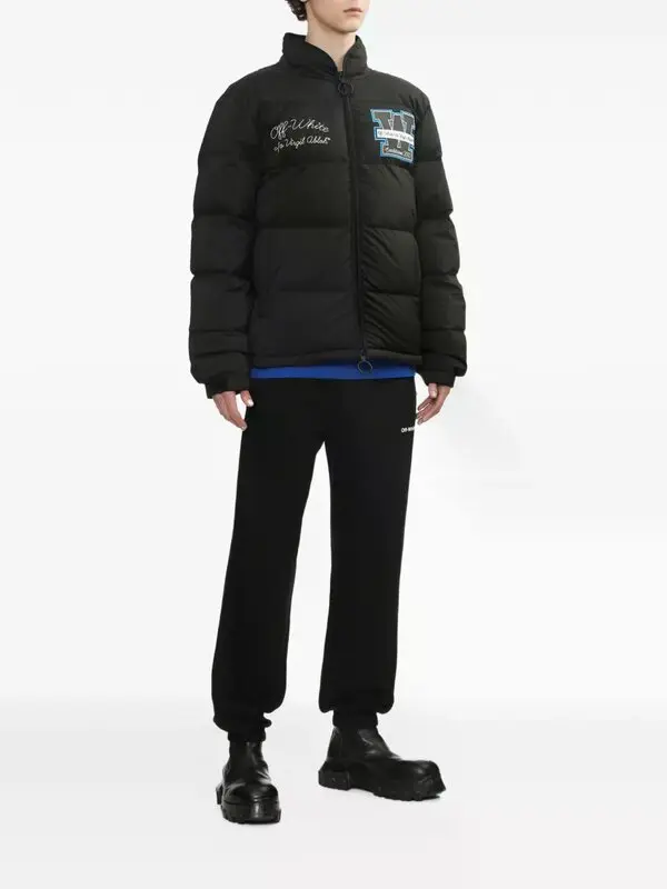 Off-White Chest-appliqué Puffer Jacket