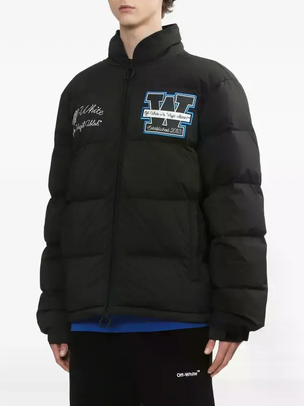 Off-White Chest-appliqué Puffer Jacket