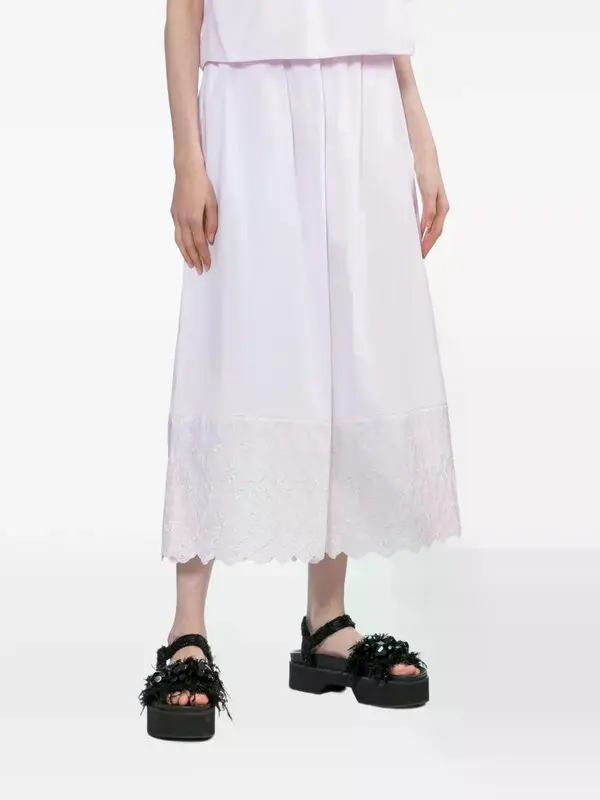 Simone Rocha Embroidered Cropped Trousers