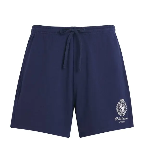 Polo Ralph Lauren Cotton Drawstring Logo Shorts - Navy