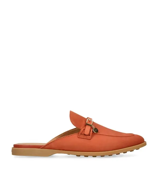 TOD'S Suede Slippers - Orange