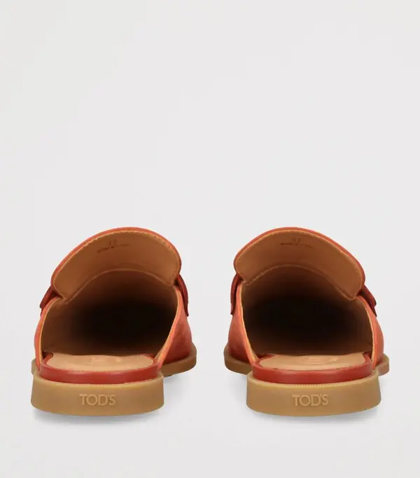 TOD'S Suede Slippers - Orange