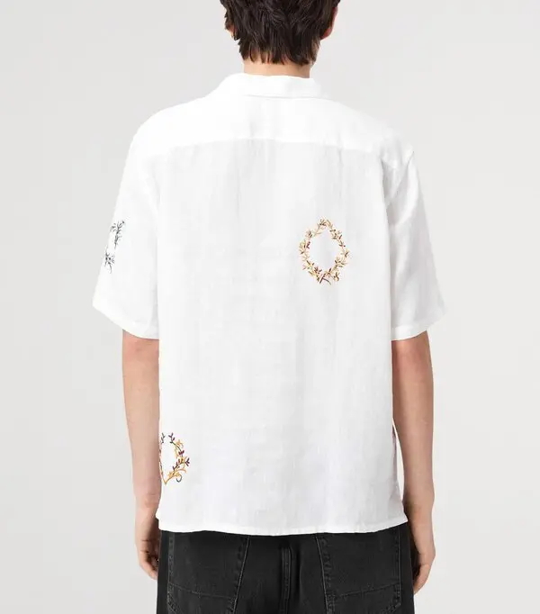 ALLSAINTS Linen Embroidered Deck Shirt