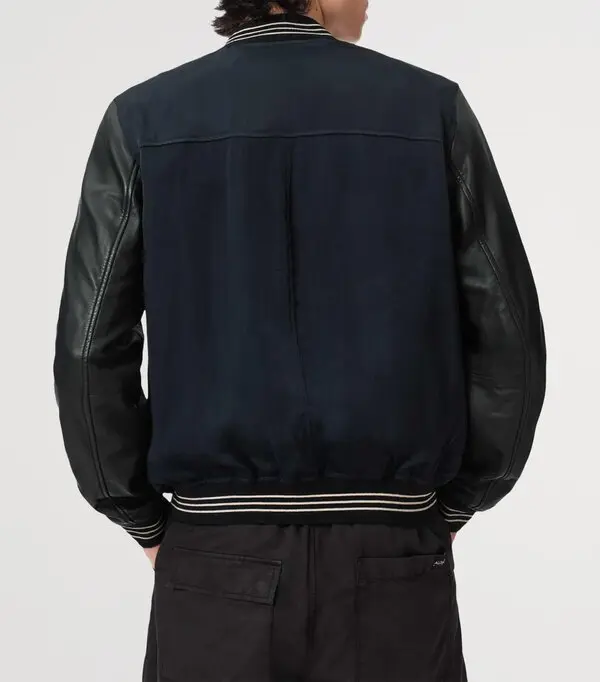 ALLSAINTS Taishi Varsity Bomber Jacket - Blue