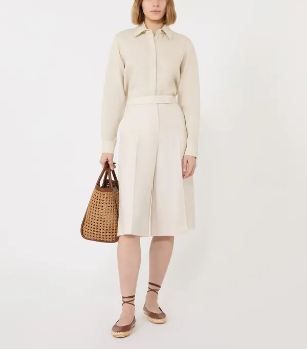 Max Mara Linen Button-down Shirt - Beige