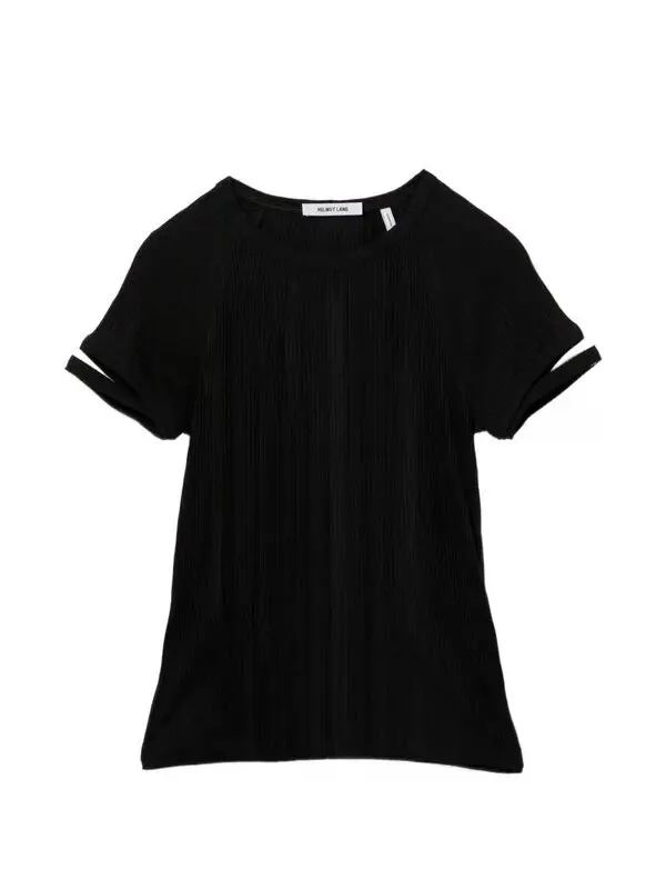 Helmut Lang Cutout Sleeve Top - Black